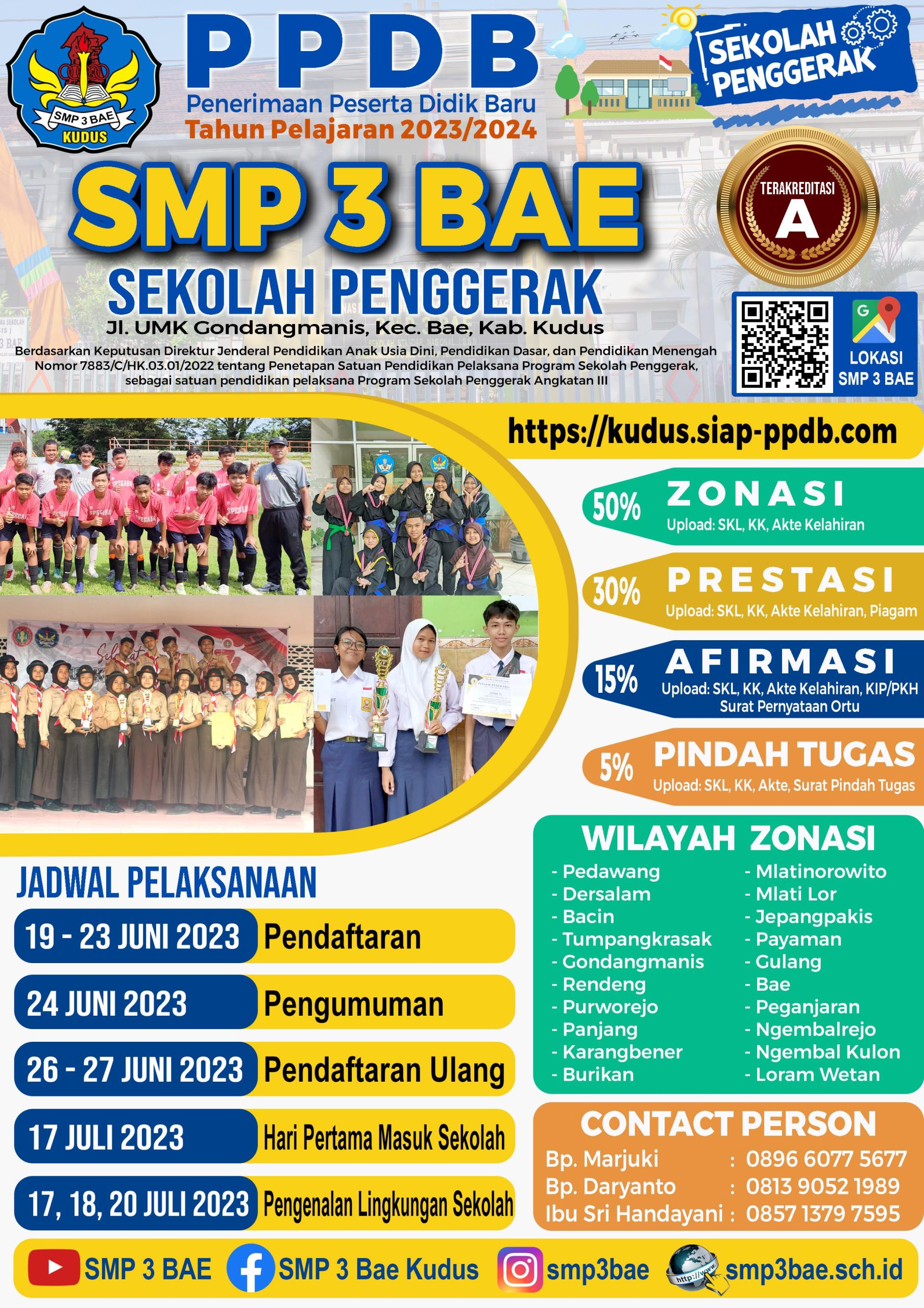 PPDB SMP 3 BAE KUDUS TP.2023/2024 – SMP 3 BAE